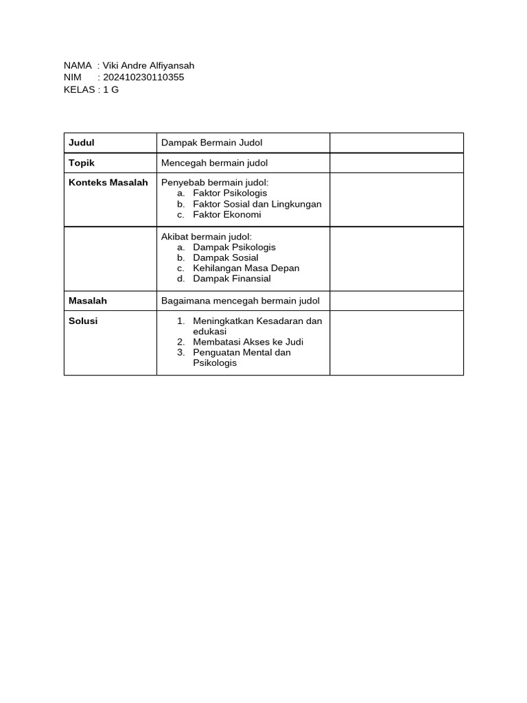 Karangka Essai B Indo | PDF