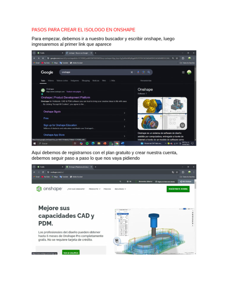 PASOS PARA CREAR EL ISOLOGO EN ONSHAPE | PDF