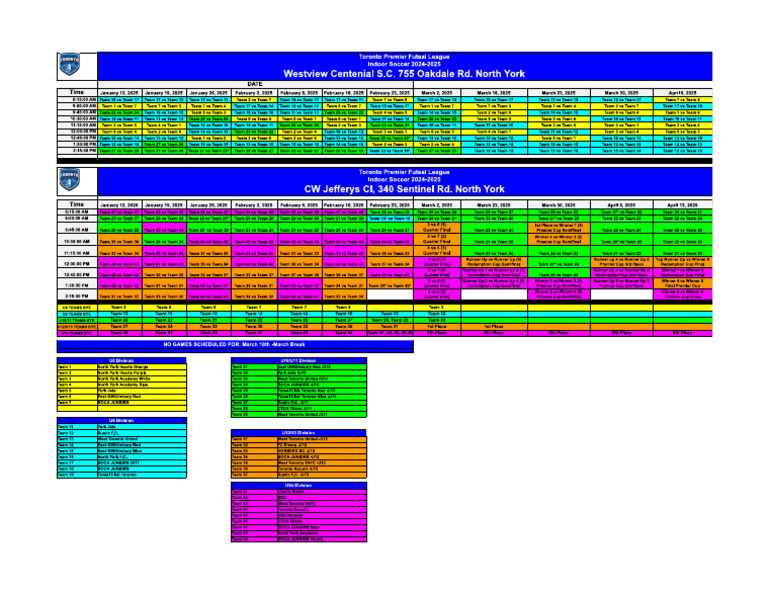 TPFL Final v7 Schedule Jan April 2025-A85EMWe5G3cMn6Jo | PDF