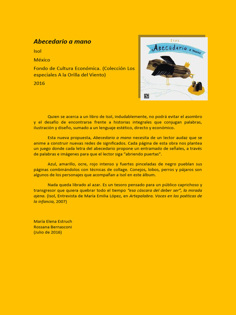 Abecedario a mano: Arte y Letras de Isol | PDF