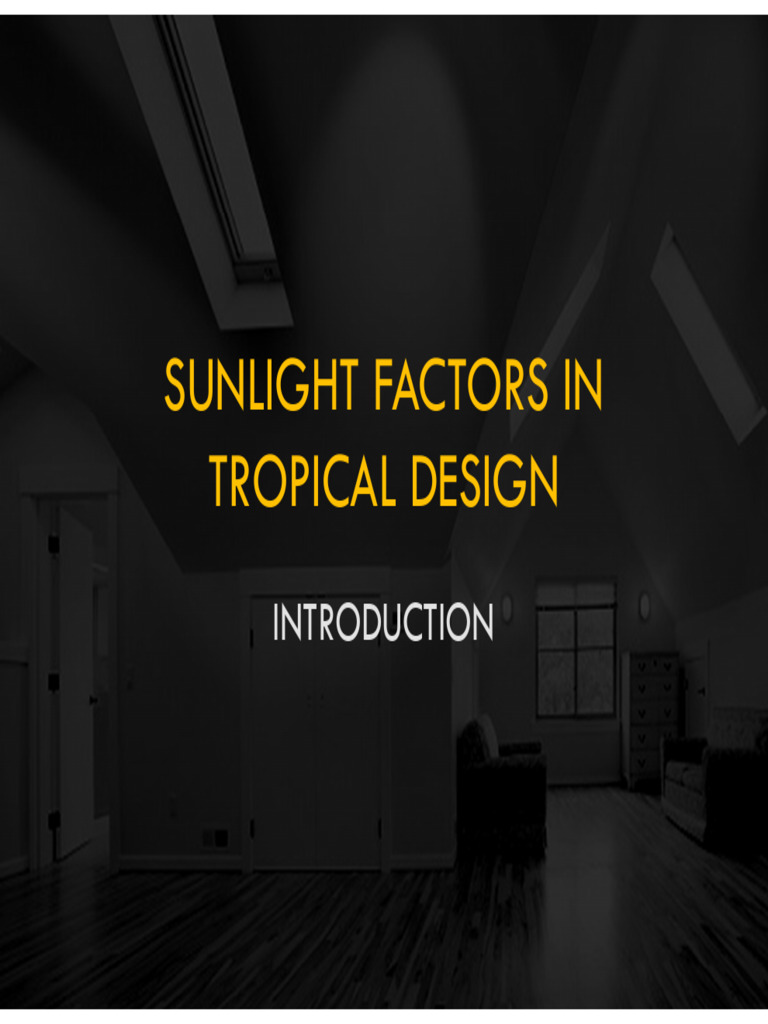 SUN FACTORS IN TROPICAL DESIGN 01 | PDF | Solar Energy | Building ...