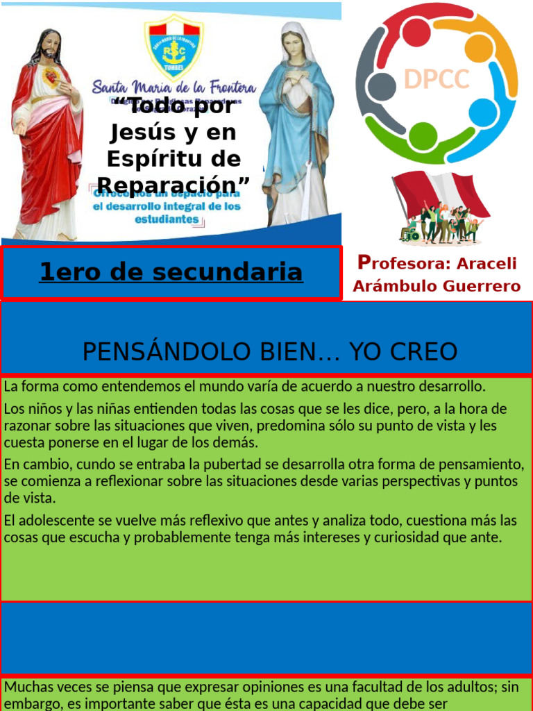 DPCC S1 Tema 05 Pensandolo Bien... Yo Creo | PDF