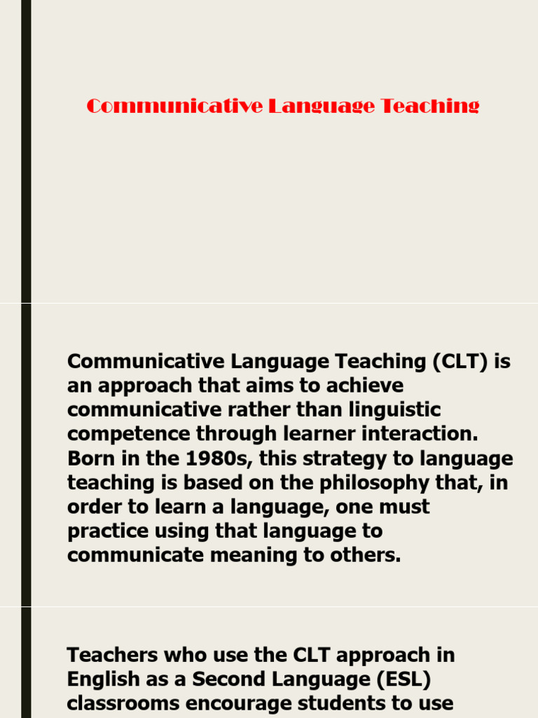Communicative Language Teaching Material - 081004 | PDF | Word ...