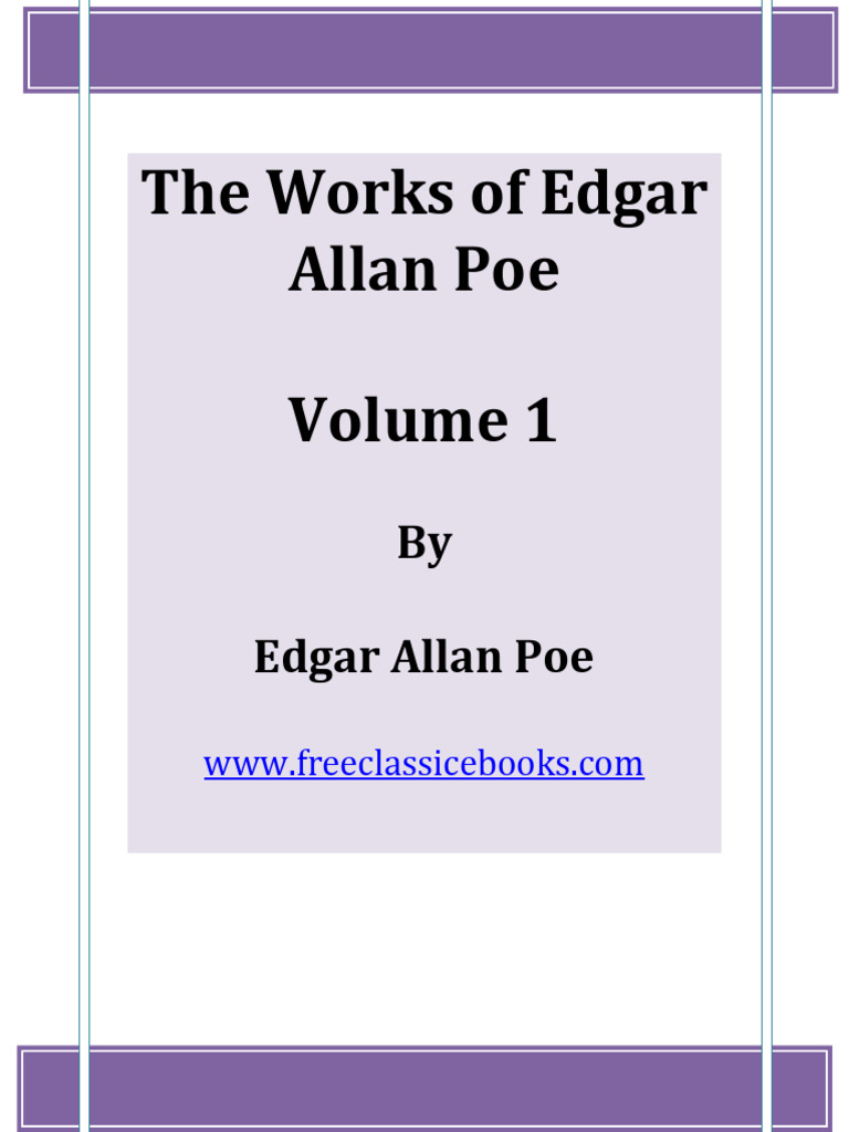 The Works of Edgar Allan Poe - Volume 1 | PDF | Edgar Allan Poe | The Raven