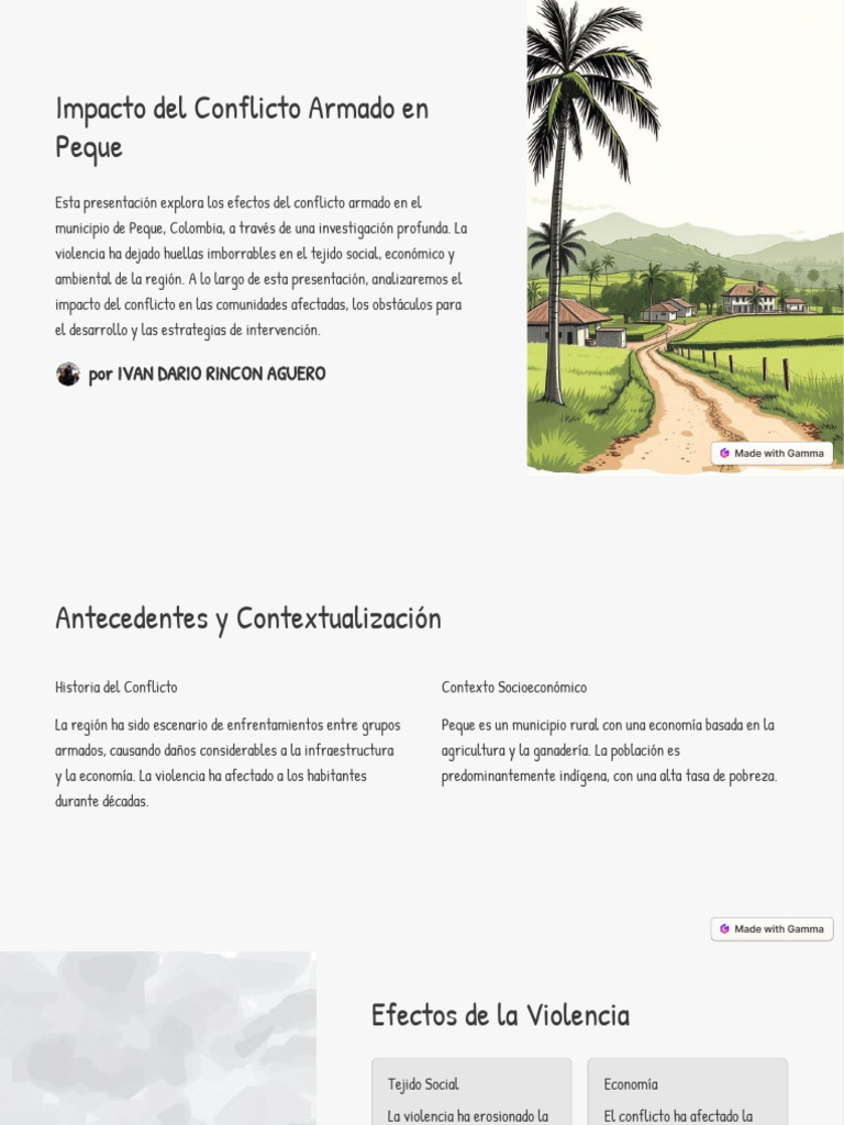 Impacto Del Conflicto Armado en Peque | PDF | Violencia | Paz