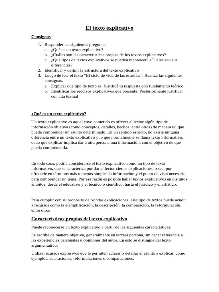 El Texto Explicativo 28 (9) | PDF | Estrellas | Nebulosa