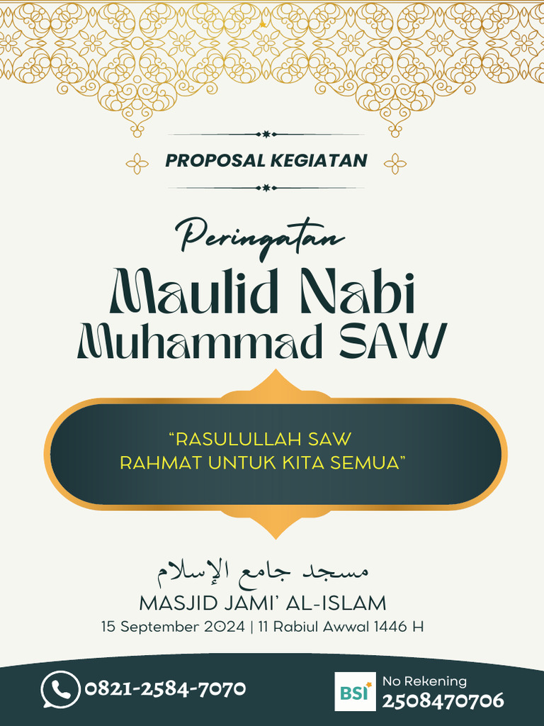 Proposal Kegiatan Maulid | PDF
