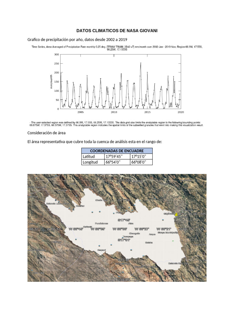Datos Climaticos de Nasa Giovani | PDF | Ciencias de la Tierra | Geografía Física