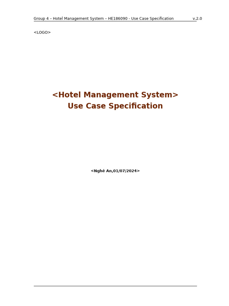 UseCase_Spec_HE186090_Report2 | PDF | Use Case | Specification ...