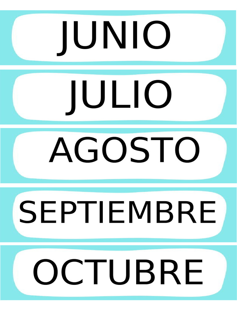 Dias de La Semana y Meses | PDF
