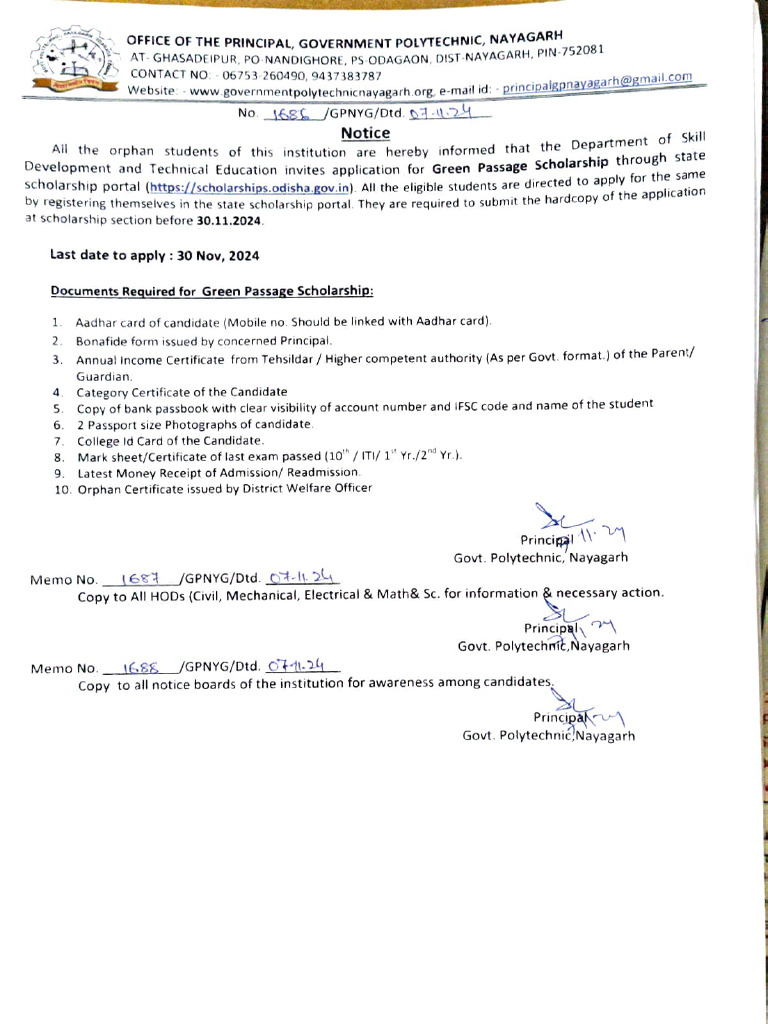 Green Passage Scholarship | PDF | Authentication | Government And ...