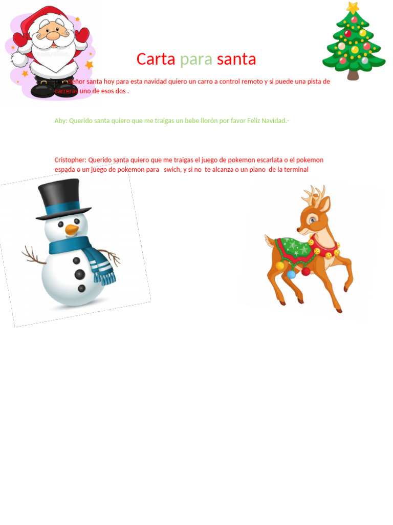Carta para Santa | PDF