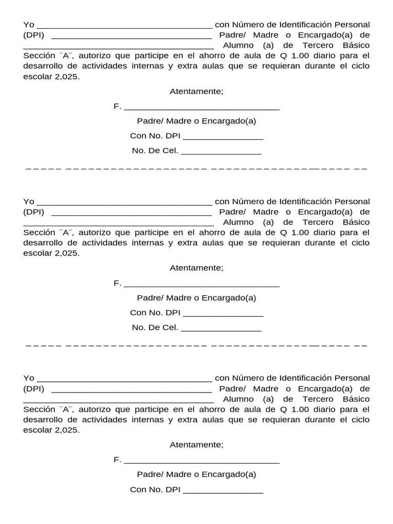 Autorizacion de Ahorro | PDF