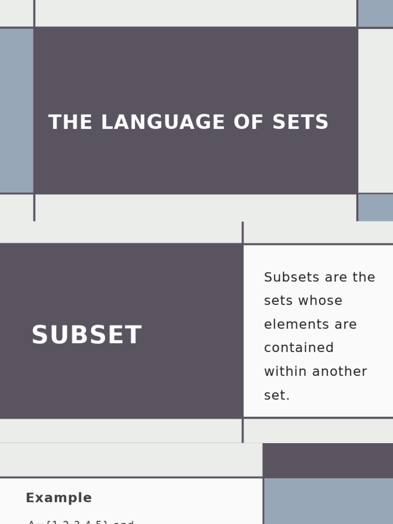 Module 3 Four Basic Concepts | PDF | Subset | Element (Mathematics)