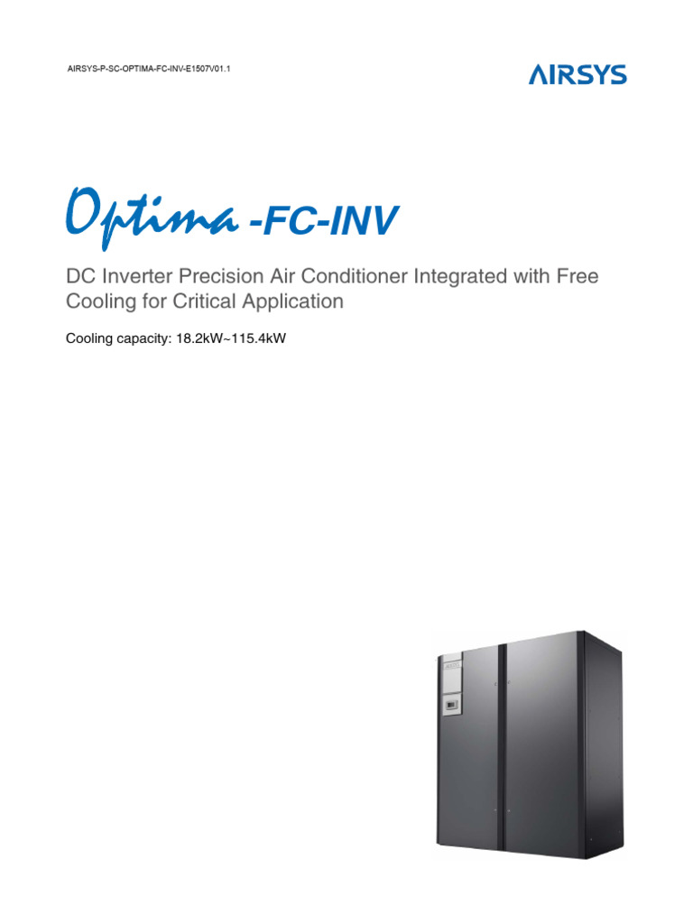 Airsys P SC Optima FC Inv E1507v01.1 | PDF | Heat Pump | Air Conditioning