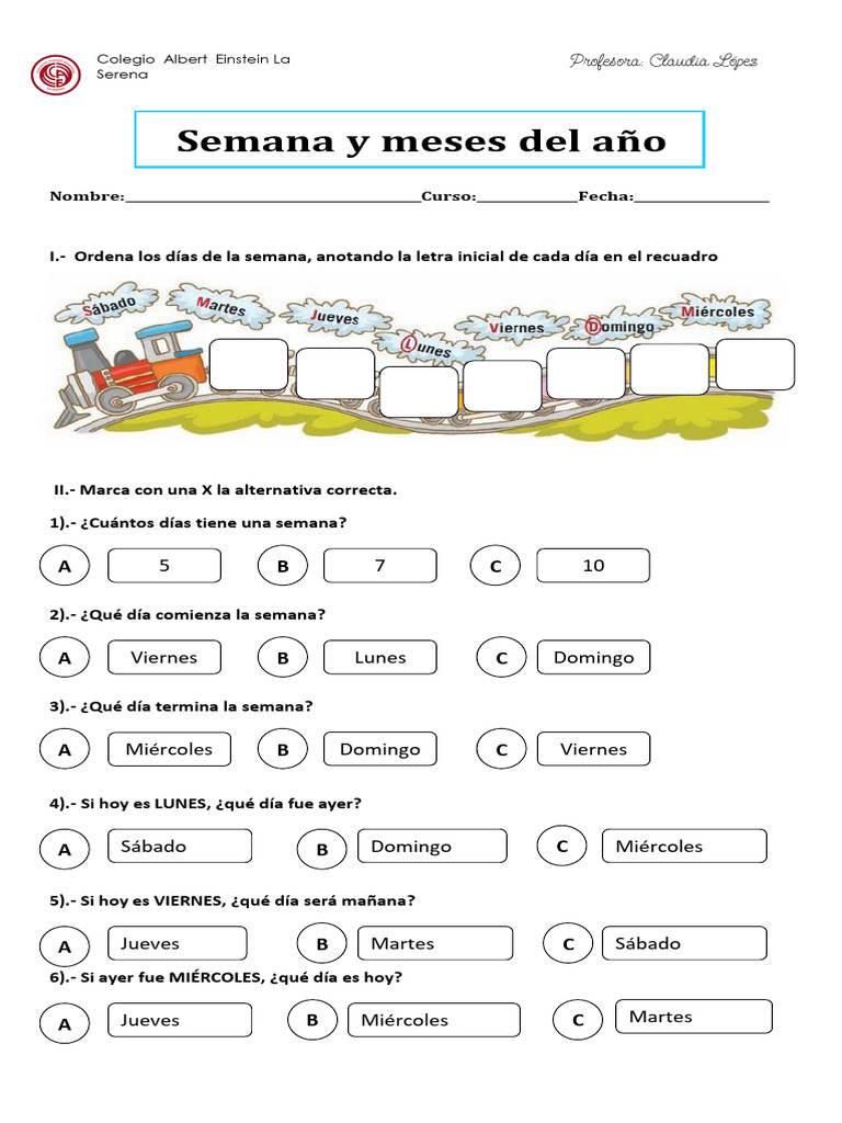 Días y meses del año para niños | PDF | Calendario