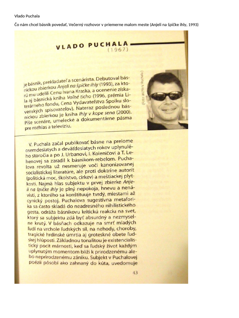Básne Na Seminár - Puchala - Bielik - Ábelová | PDF