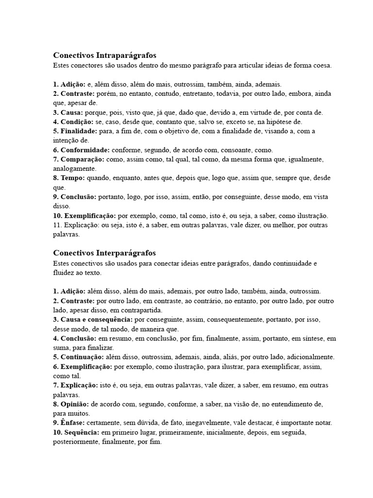 lista de conectivos | PDF