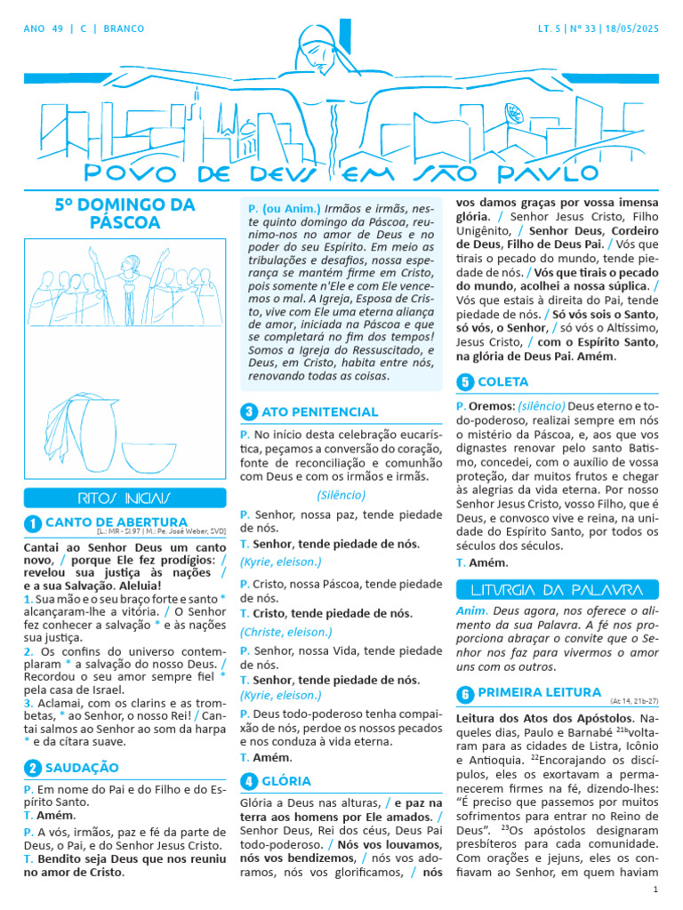 Ano-49C-33-5o-DOMINGO-DE-PASCOA | PDF | Eucaristia | Espírito Santo (religião)