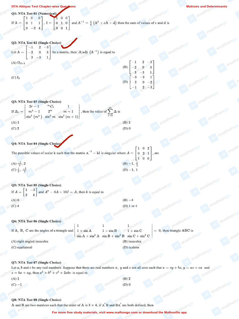 21 Matrices and Determinants | PDF | Determinant | Computational Science