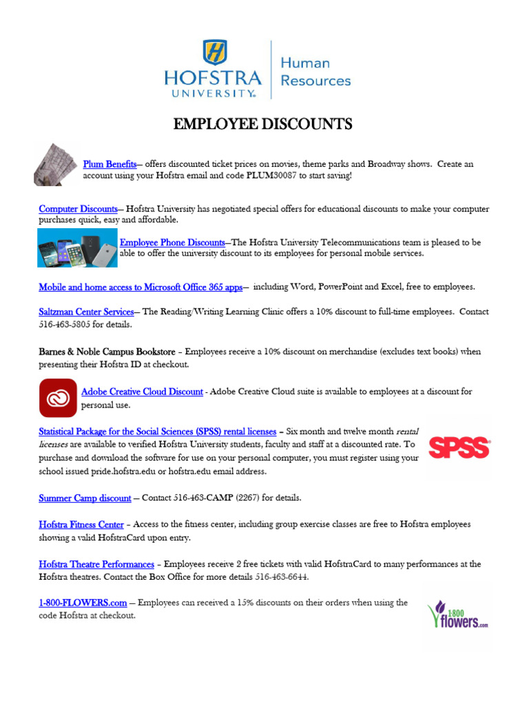 HR Employee Discounts | PDF