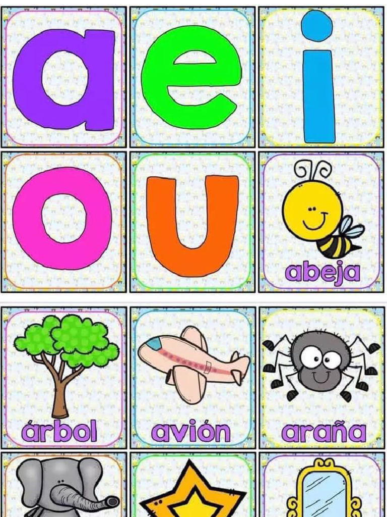 Lotería de Vocales | PDF