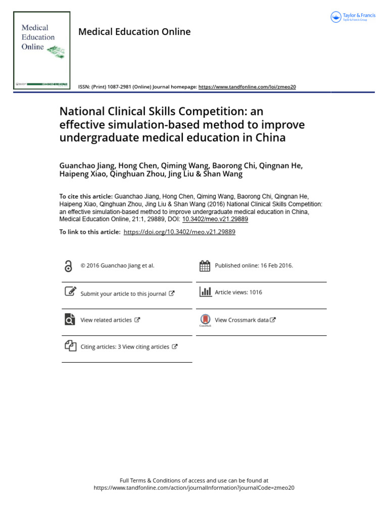 National Clinical Skills Competition Impact | PDF | Medical Education ...