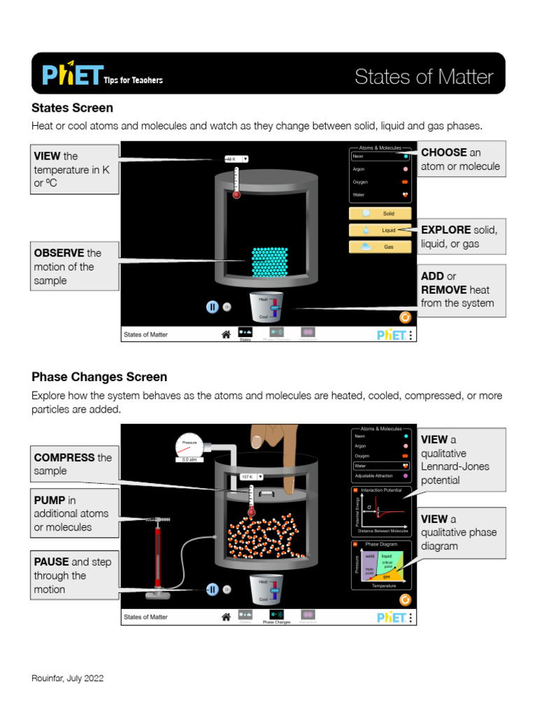 States of Matter HTML Guide - en | PDF | Liquids | Gases