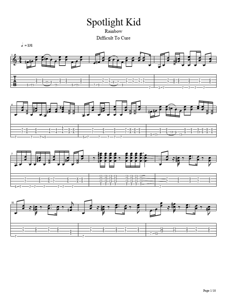 Rainbow - Spotlight Kid Transcripcion | PDF