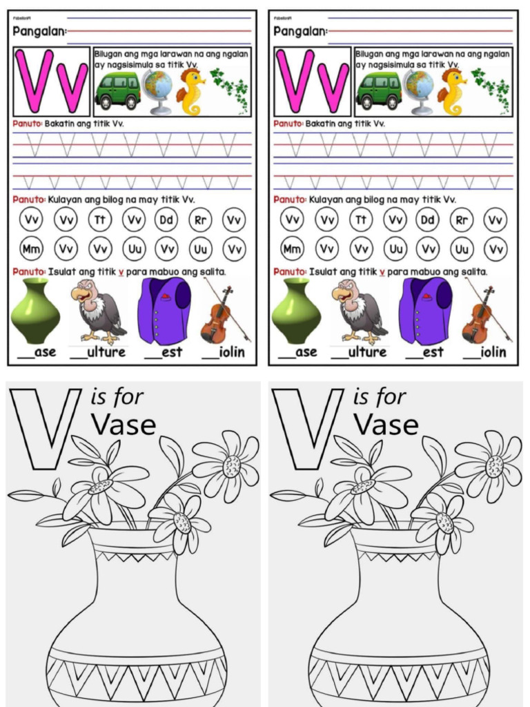 Letter VV Activity | PDF