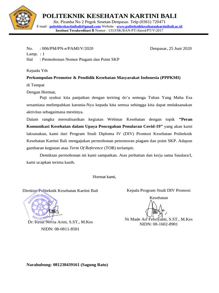 Pppkmi SKP Surat Permohonan | PDF