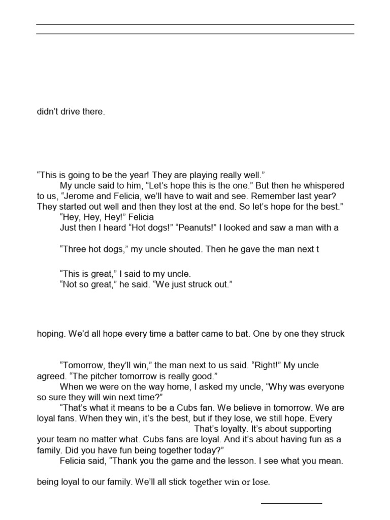 My First Baseball Game | PDF | Ball And Bat Games | Team Sports