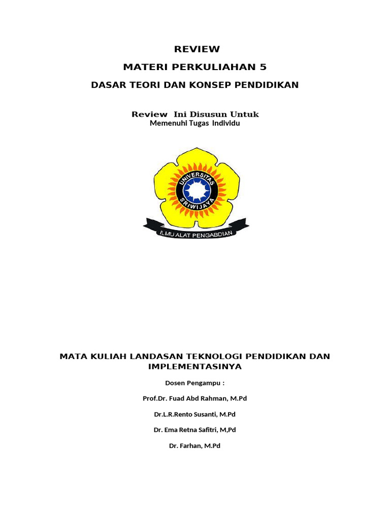 5. REVIEW PERTEMUAN 5 LTP HARY KHARISMA SUHUD-DASAR TEORI DAN KONSEP ...