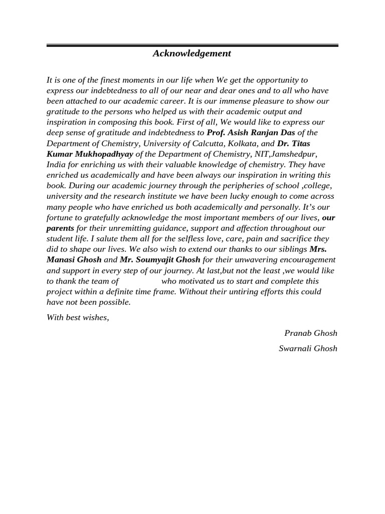 Acknowledgement | PDF