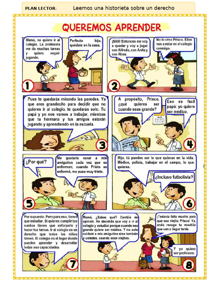 Historieta Sobre Los Derechos | PDF