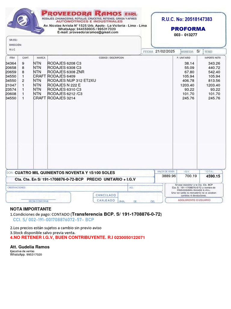Proforma_3-13277 | PDF