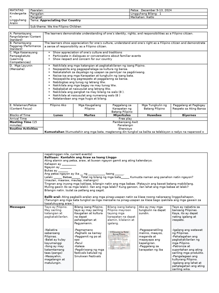 QTR 3 Week 1 Sindalan Elem | PDF
