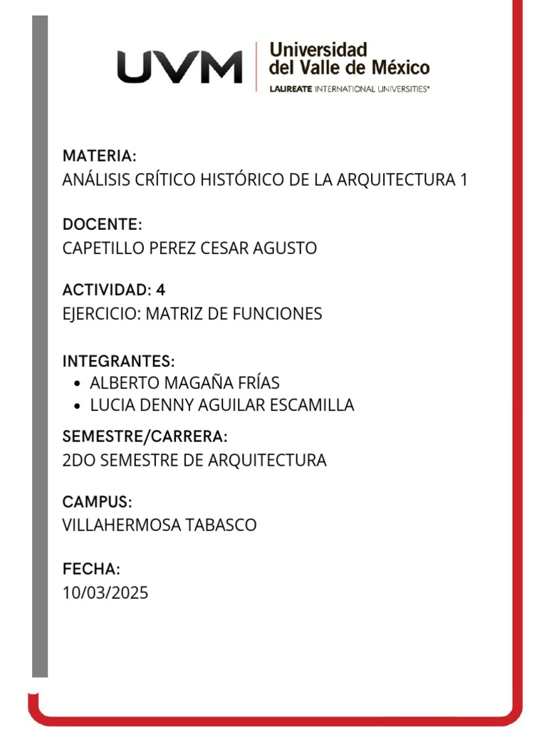 A4 - LDAE (Matriz de Funciones) | PDF | Función (Matemáticas) | edificio