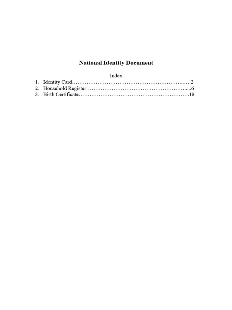 National Identity Document 2 | PDF