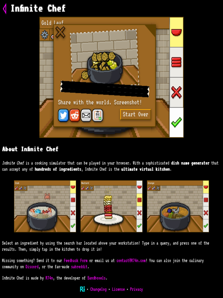 Infinite Chef: Browser Cooking Simulator | PDF