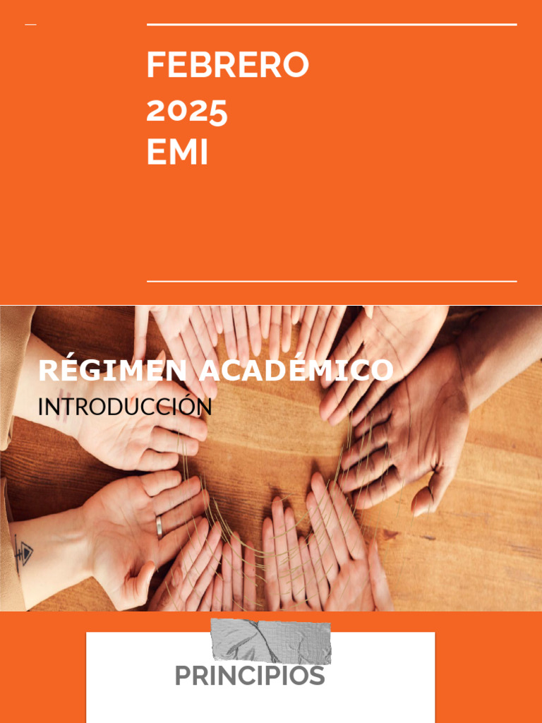 EMI Febrero 2025 - Régimen Académico | PDF