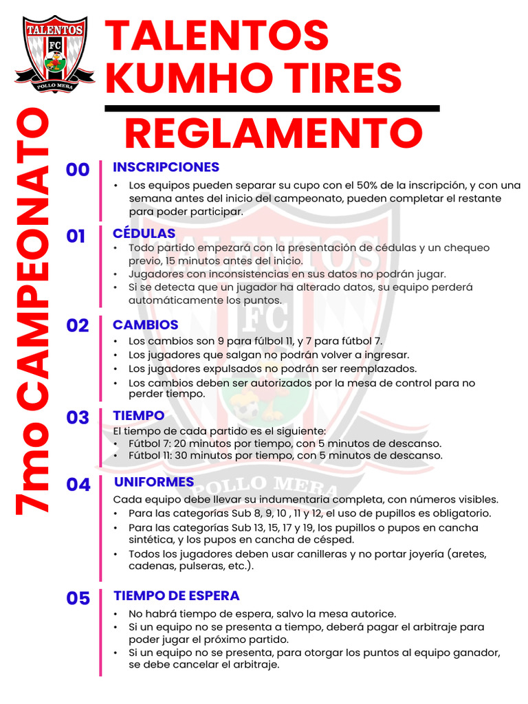 Reglamentos | PDF | Árbitro | Asociación de Futbol