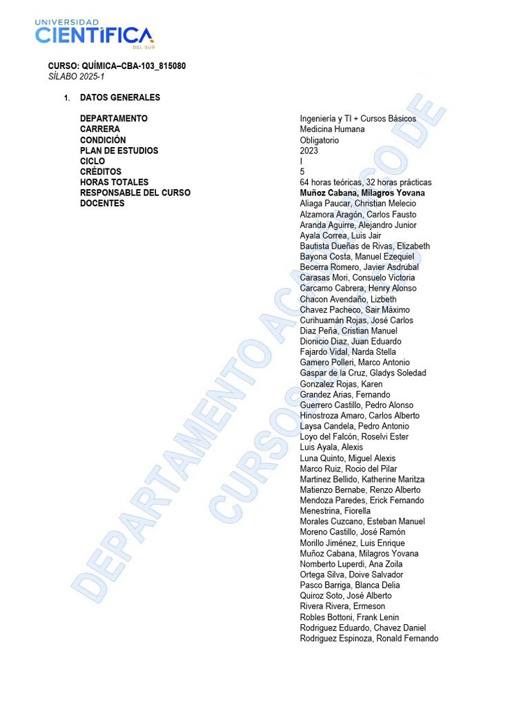 Química - Cba-103 - 815080 - 2025-1 (Medicina) | PDF | Ph | Química
