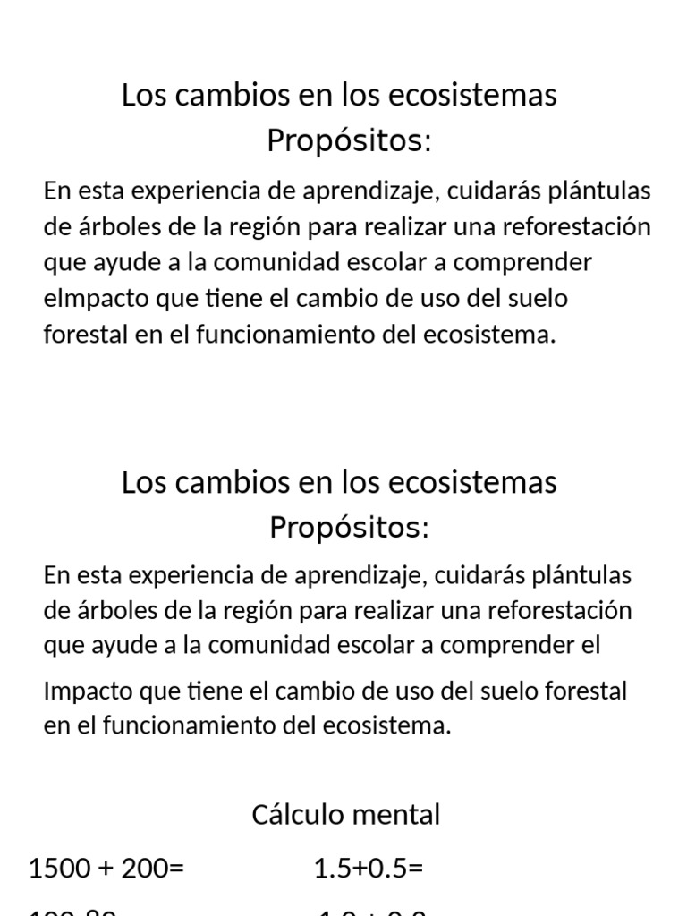 Presentación Los Ecosistemas | PDF | Entorno natural