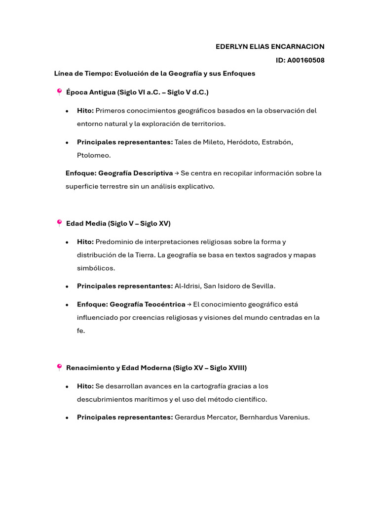 Encarnación Ederlyn - Linea de Tiempo | PDF | Geografía | Science