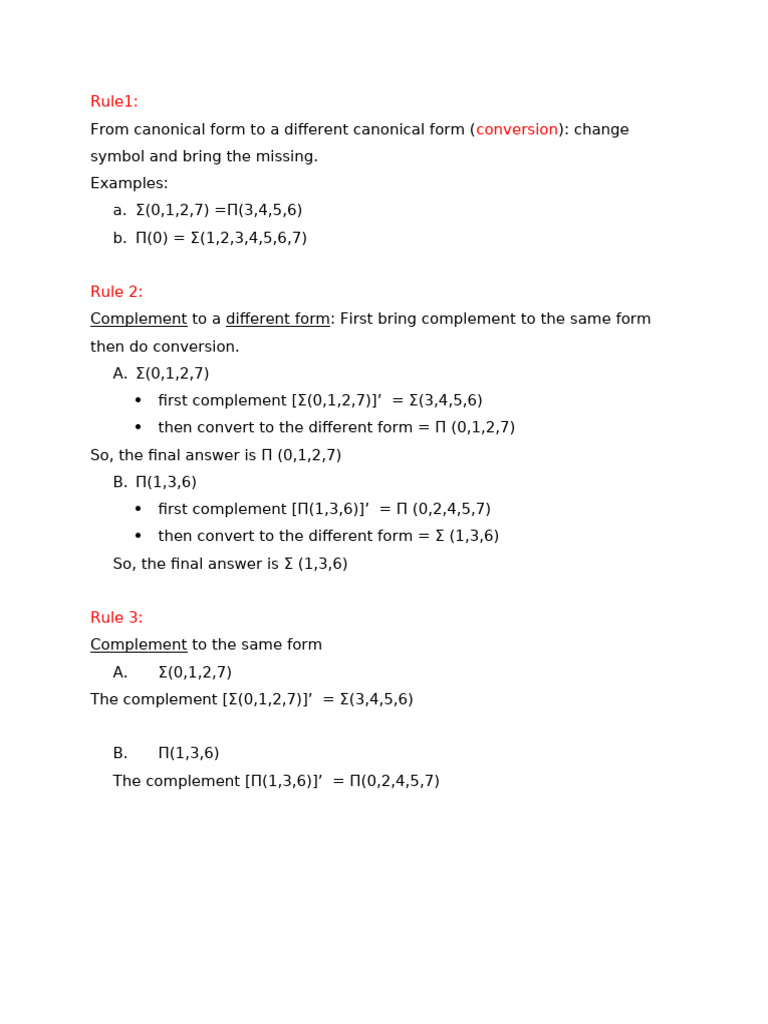 Revision For Conversion Between Different Canonical Forms | PDF