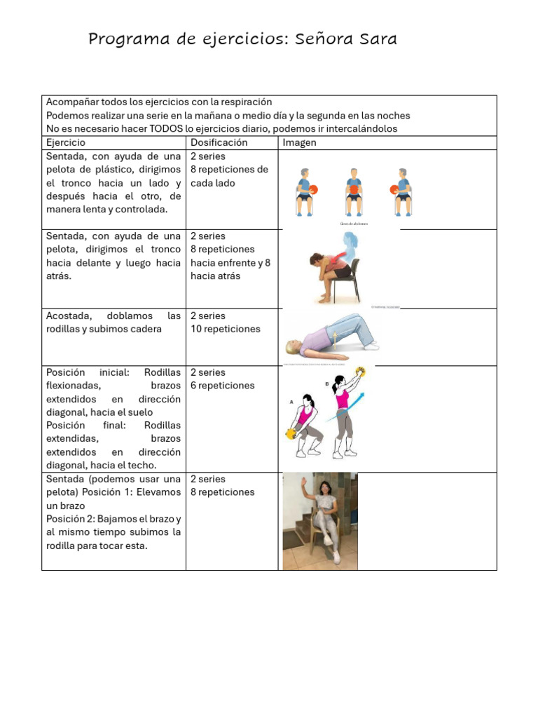 Programa de ejercicios | PDF