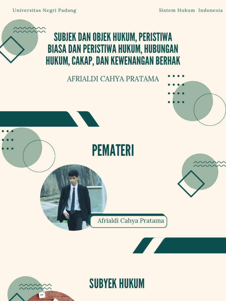 Subjek dan Objek Hukum dalam Transaksi | PDF