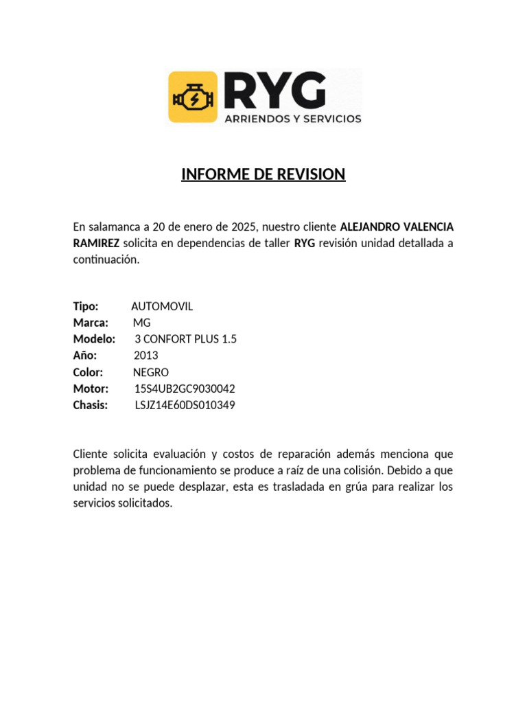 Informe de Revision | PDF