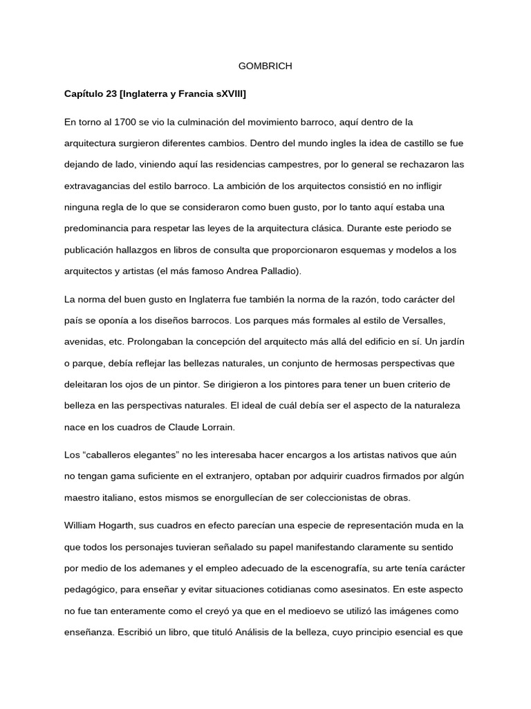 Gombrich (Cap23 y 24) | PDF | Barroco | Francisco Goya